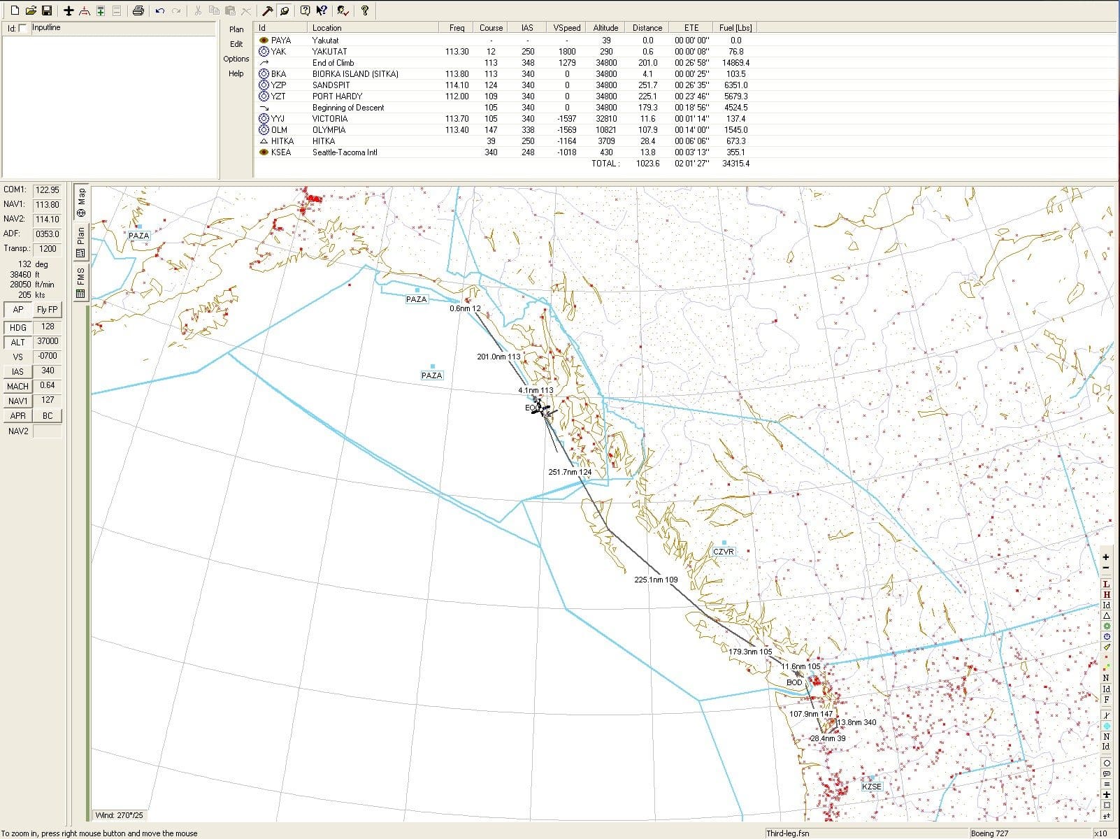 Flight Plan third leg – simFlight
