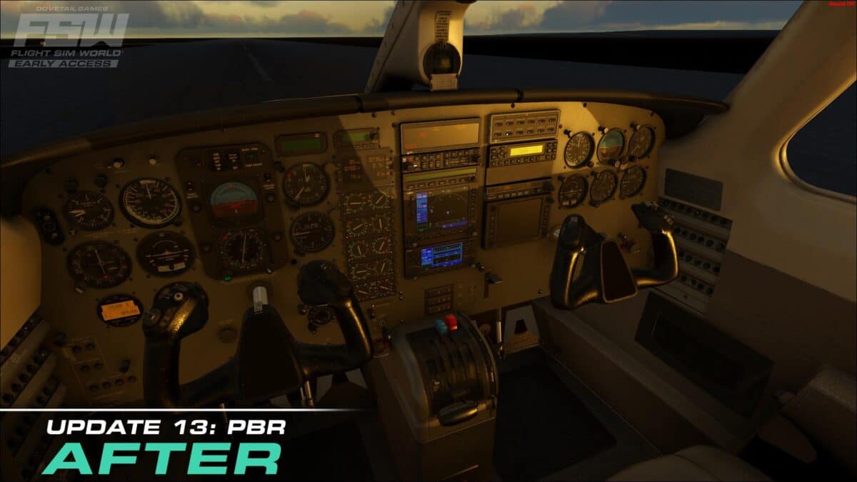 Flight Sim World – PBR Effects Before / After – simFlight