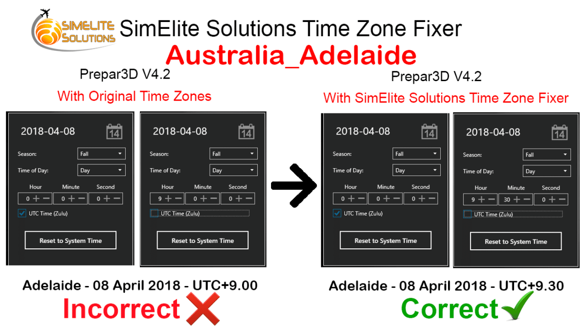 SimElite Solutions – Time Zone Fixer FSX P3D – simFlight