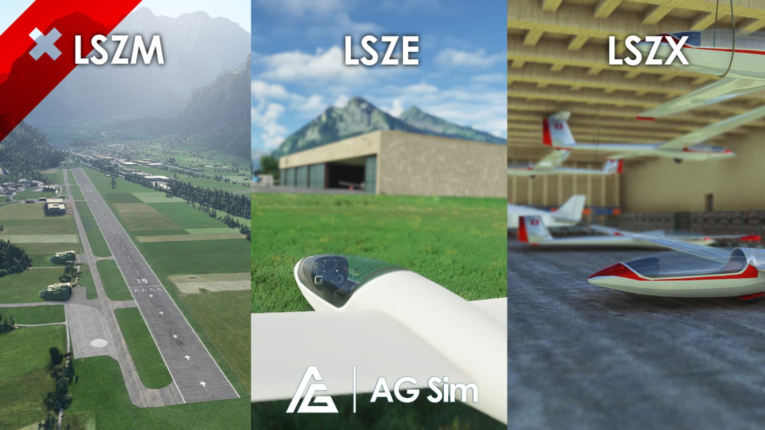AG Sim – 3 Swiss Glider Airfields LSZM LSZE LSZX MSFS – simFlight