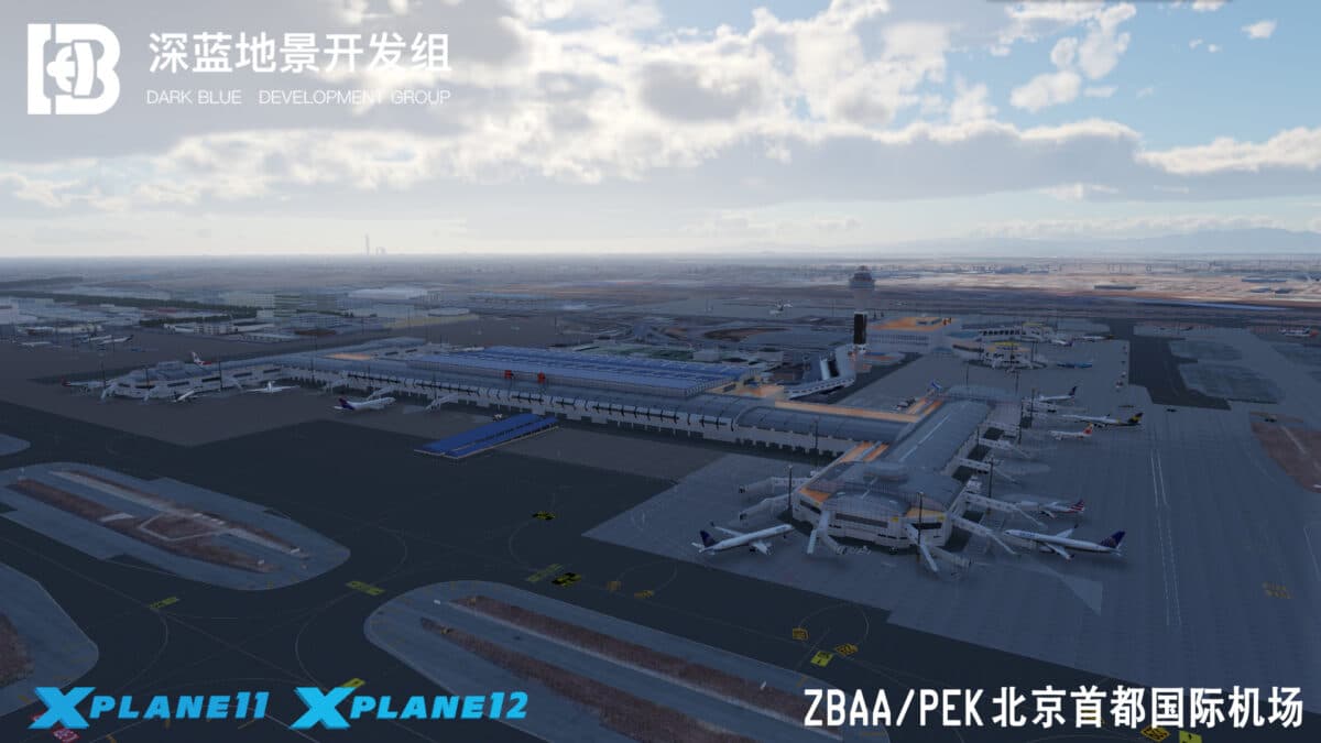 DarkBlueScenery – Beijing Capital Intl ZBAA Airport X-Plane 12 & 11 ...