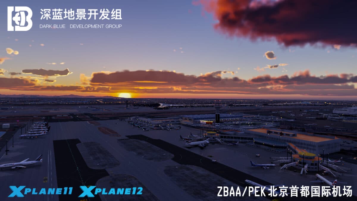DarkBlueScenery – Beijing Capital Intl ZBAA Airport X-Plane 12 & 11 ...