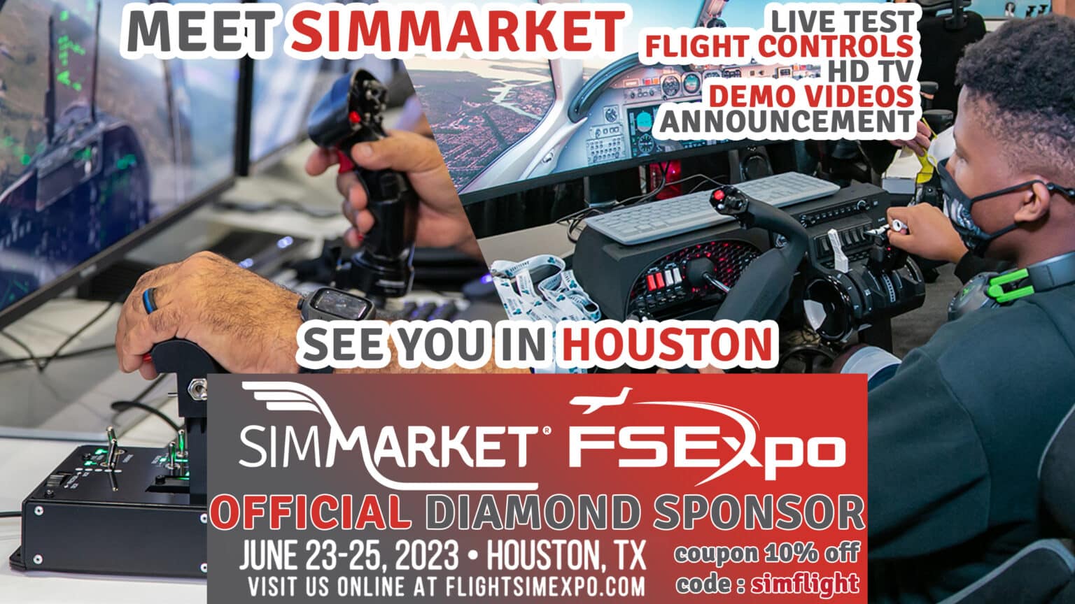Meet SIMMARKET at FlightSimExpo 2023 – Houston June 24-25 2023 – simFlight