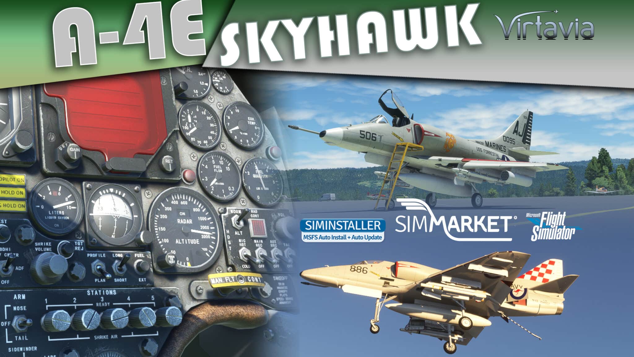 [Video] Trailer 4K for A-4E Skyhawk MSFS of Virtavia – simFlight