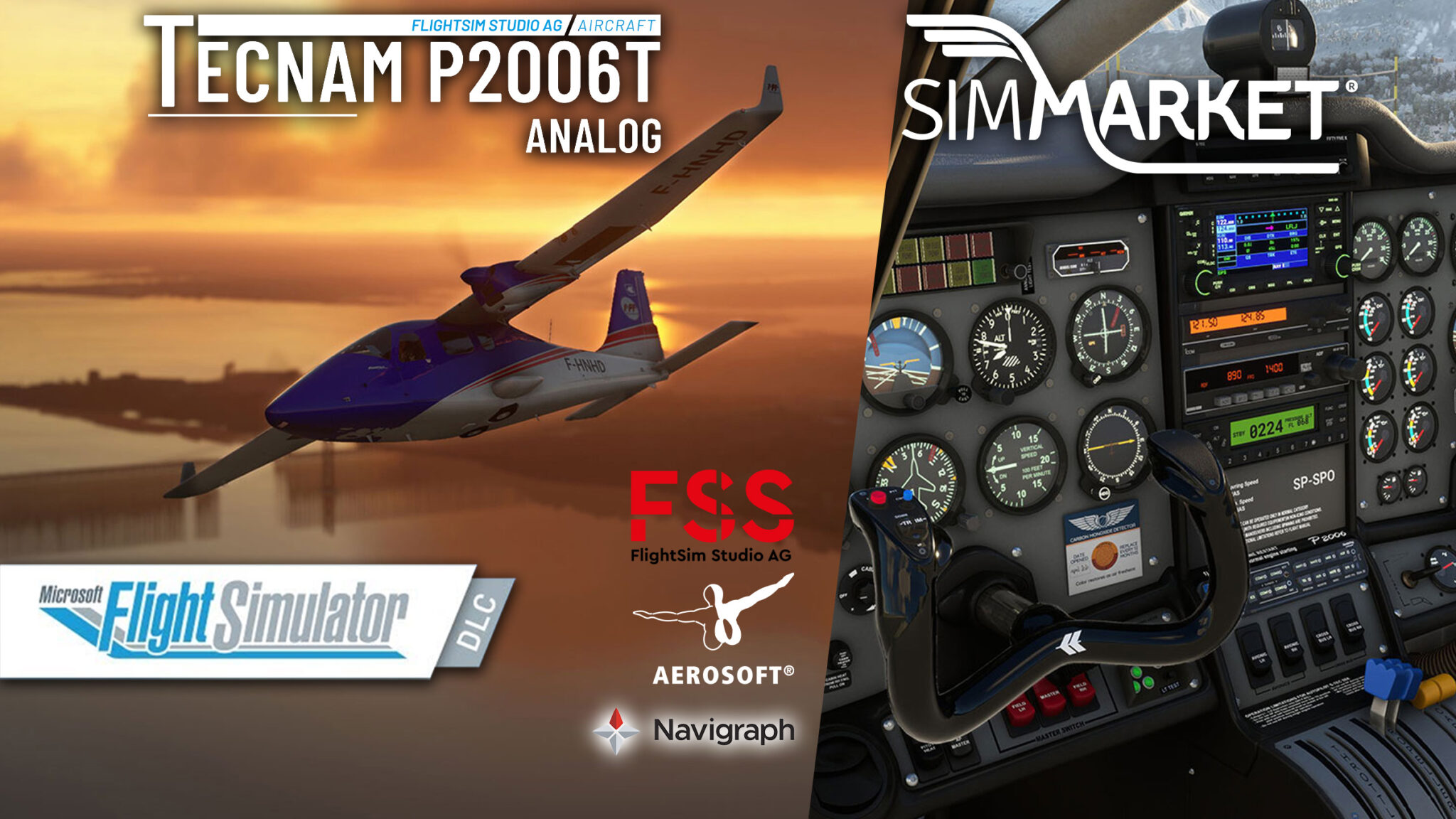 Aerosoft Flightsim Studio – Tecnam P2006T Analog MSFS – simFlight