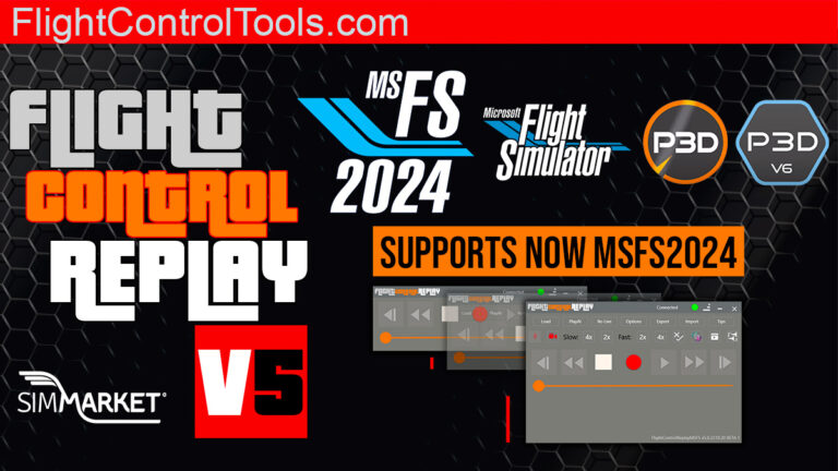 FlightControlReplay 5 – Record and Replay Tool | MSFS 2024 Now Supported – simFlight