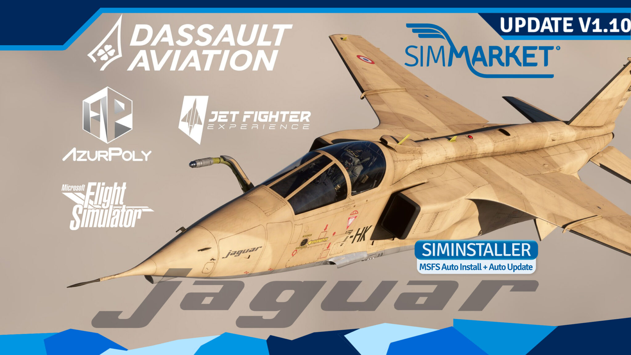 AzurPoly – Sepecat Jaguar MSFS24/20 Update v1.10 – simFlight