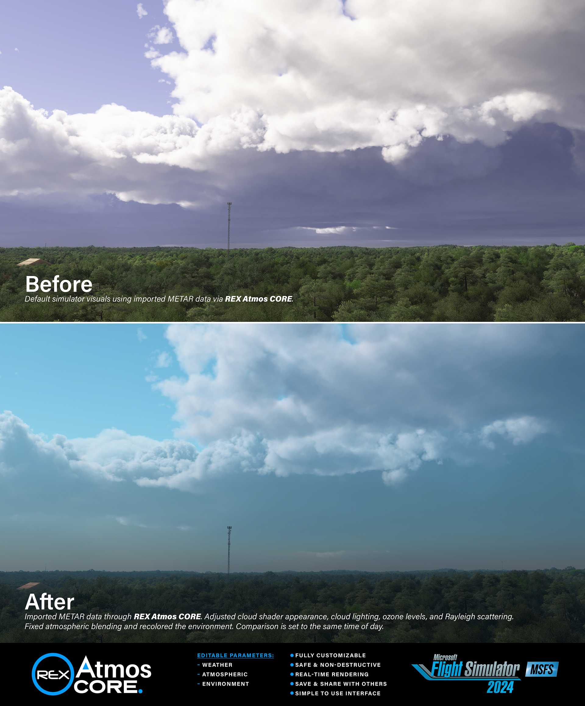 REX Simulations Unveils Atmos Core for MSFS 2024 – Real-Time Weather and Atmosphere Enhancer ...