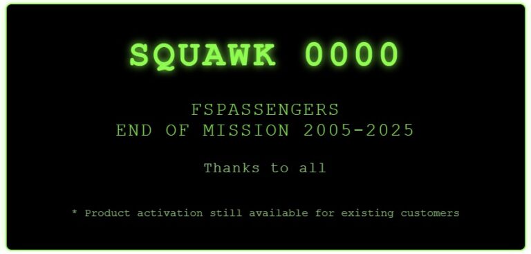 FsPassengers Retires After 20 Years of Service (2005–2025) – simFlight